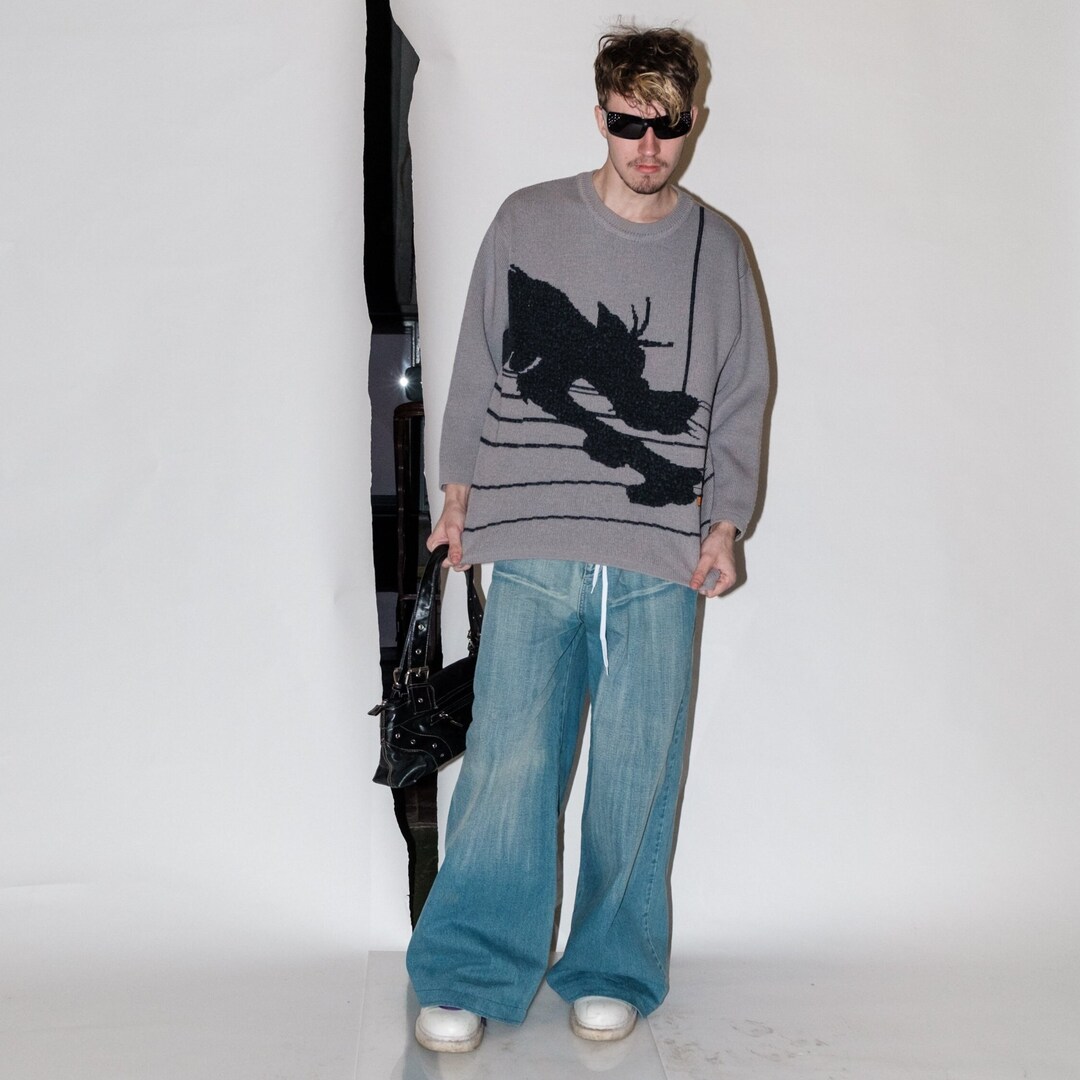 90's Vintage Retro Jumper in Grey With Tweety Embroidery - Etsy