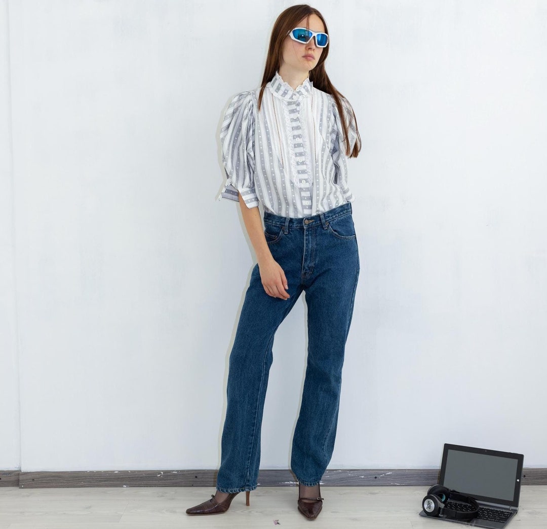 Vintage Y2K Staroup Classic Straight Mom Jeans in Dark Wash - Etsy