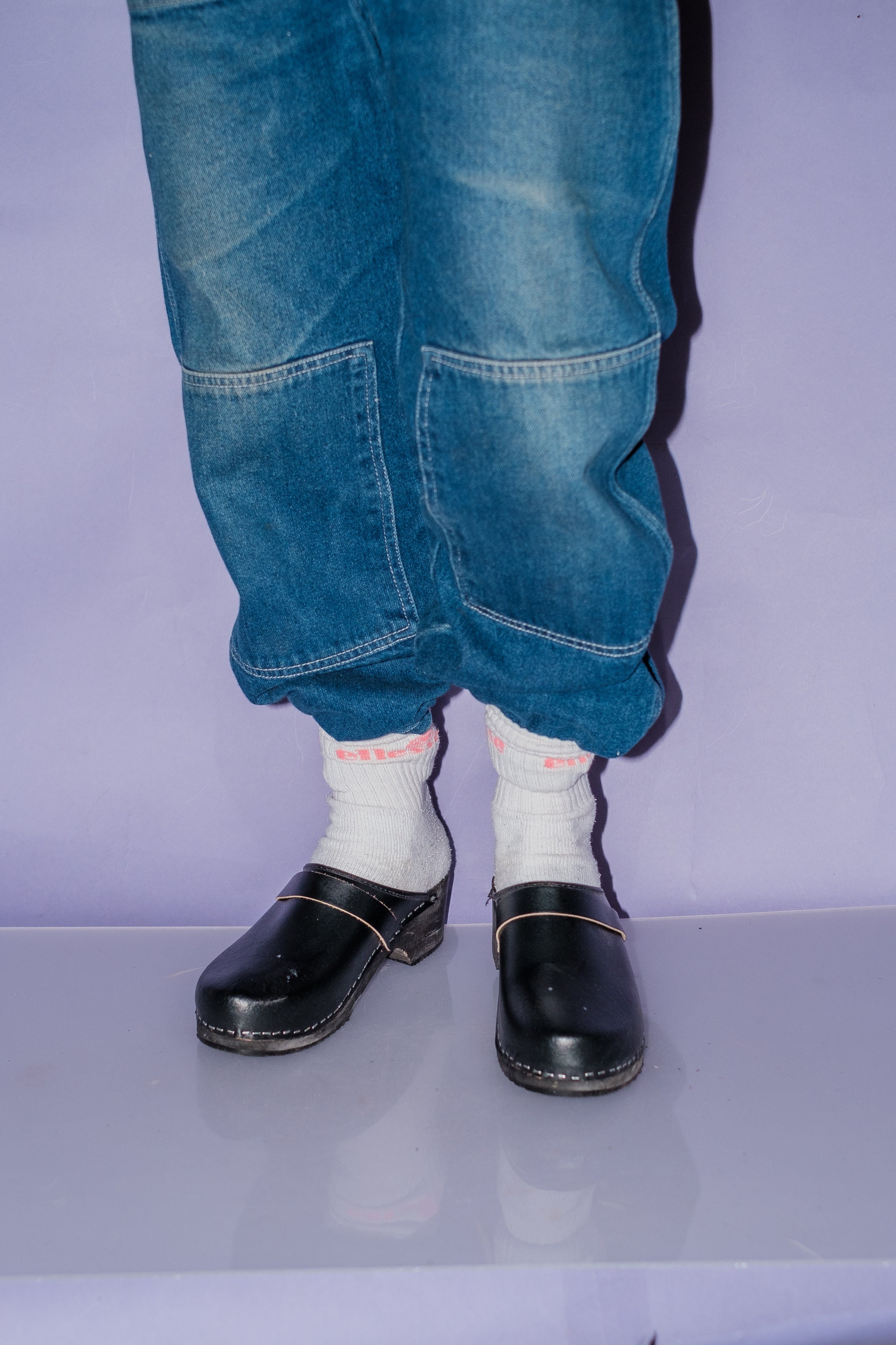 90's Vintage Leather Classic Leather Clogs in Black - Etsy