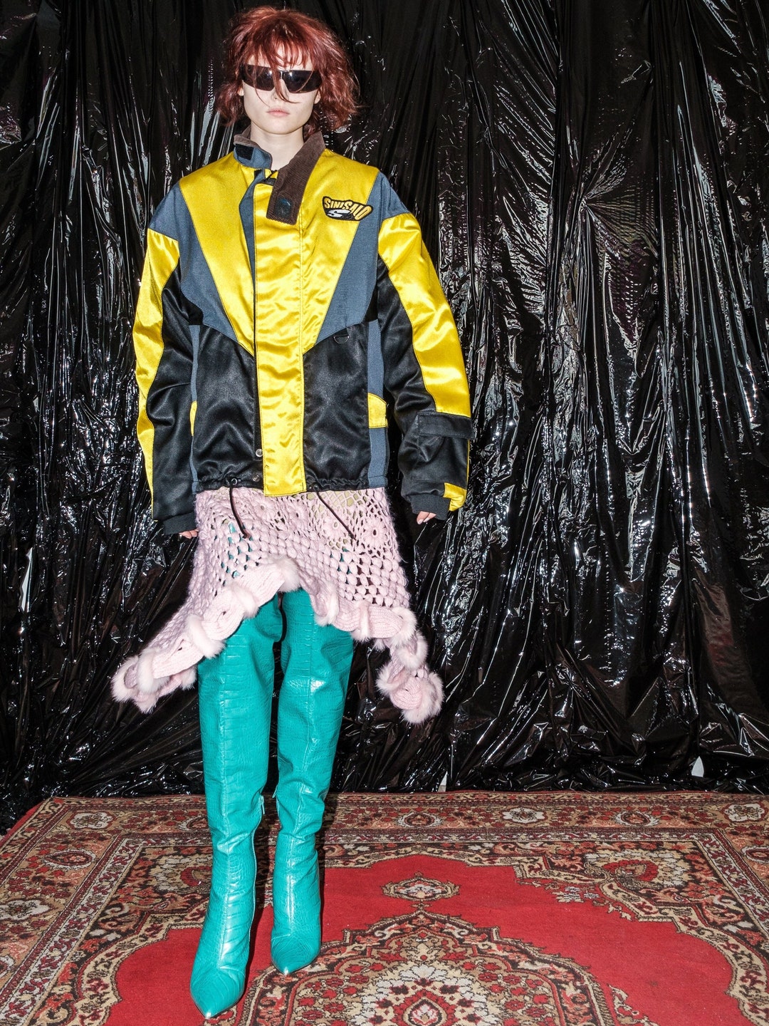 Y2k Vintage Cool Biker Jacket in Black Grey and Yellow - Etsy