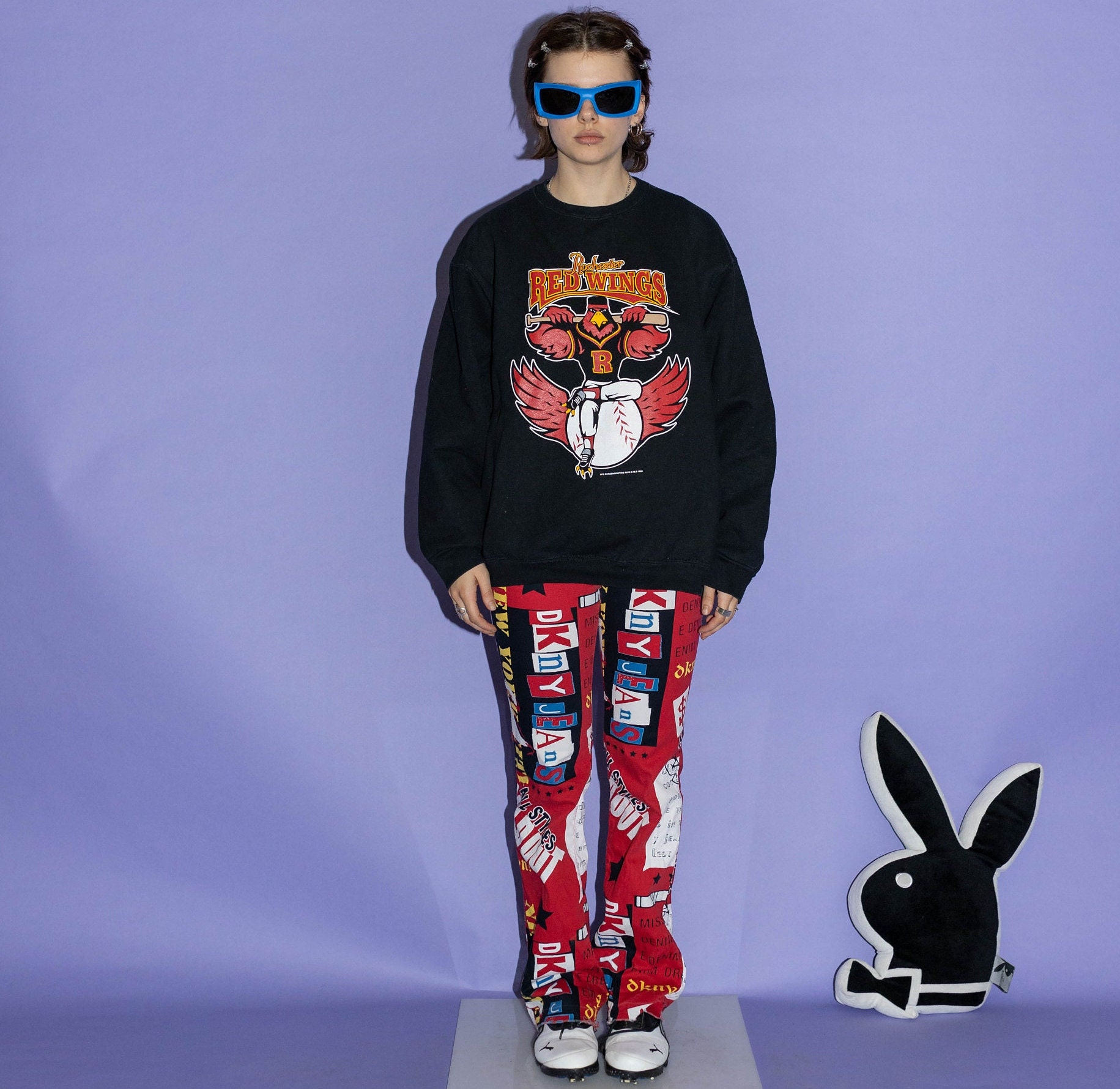 Y2K Vintage Epic Baseball Team Sweatshirt in Black & Red - Etsy