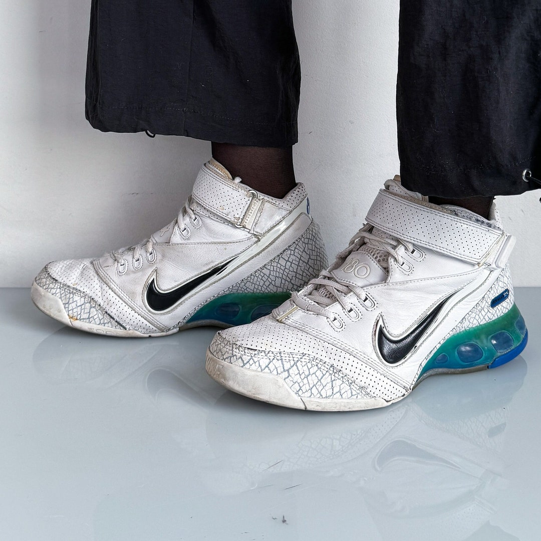 Y2K Vintage Snakeskin Hi-top Trainers in White/green/blue - Etsy