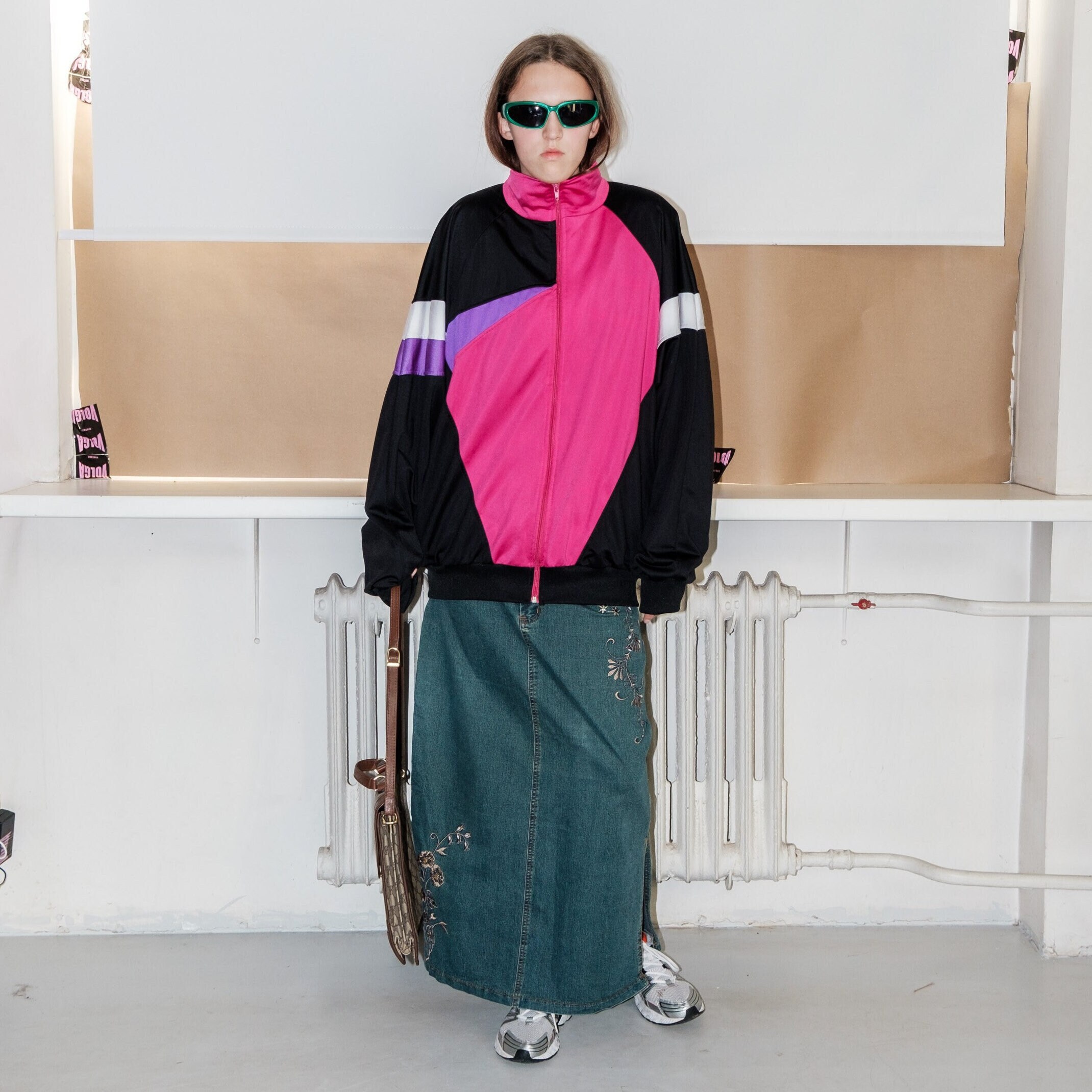 90's Vintage Colorblock Sports/track Jacket in Multicolor - Etsy
