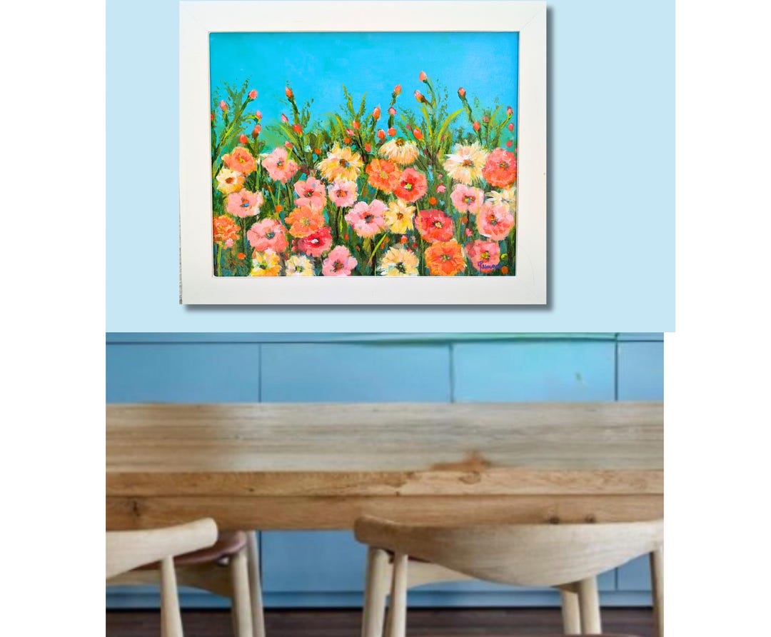 Original Floral Painting "feeling Groovy" by Coastal Artist Lynne ...