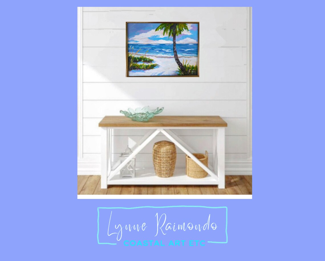 Original Beach Painting "white Sandy Beach" by Coastal Artist Lynne ...