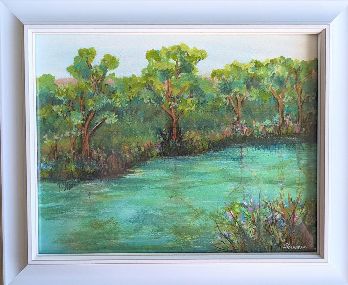 Original Impressionist Landscape Painting "river" by Coastal Artist ...