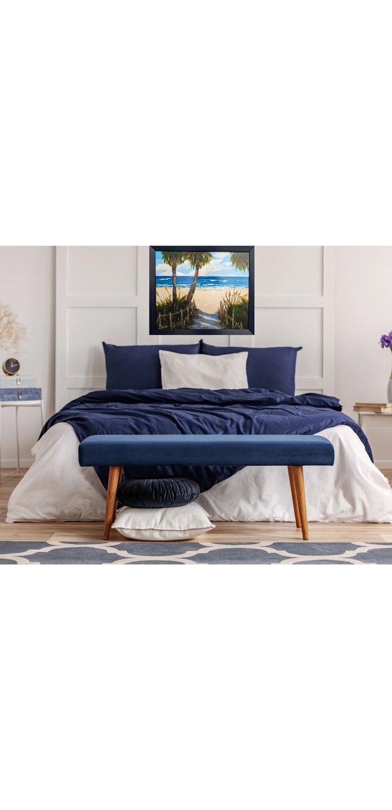 Original Beach Path Painting "shades of Blue" by Coastal Artist Lynne ...