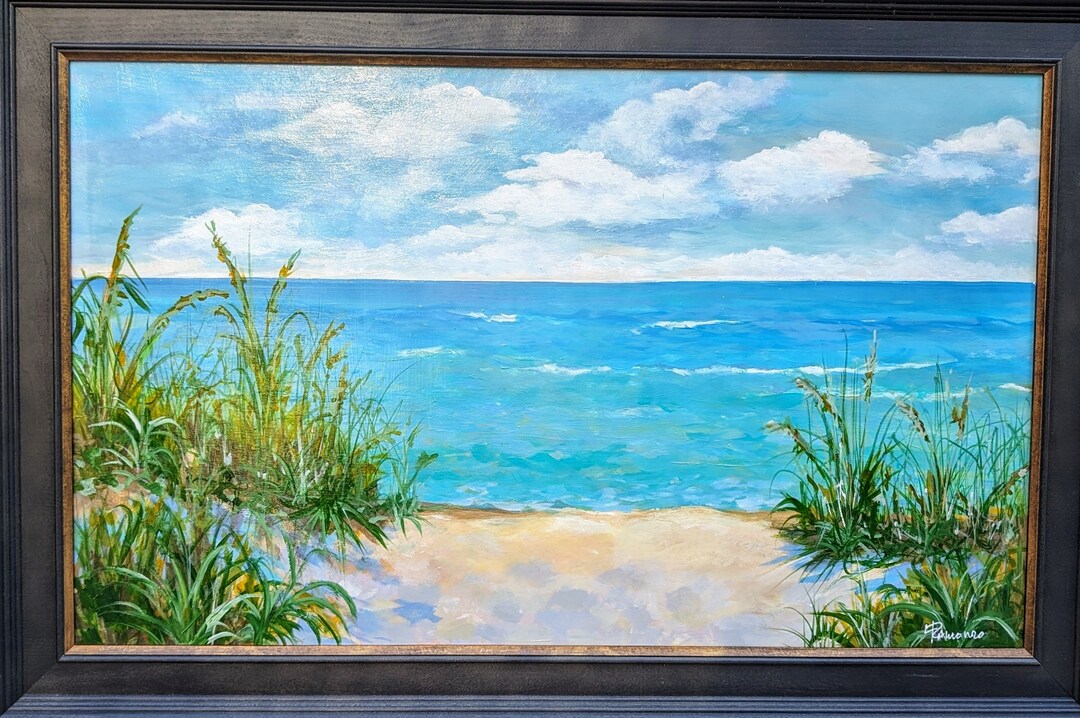 Original Beach Path Painting "sea Oats" by Coastal Artist Lynne ...
