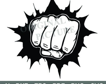 Fist Wall Clipart - Etsy