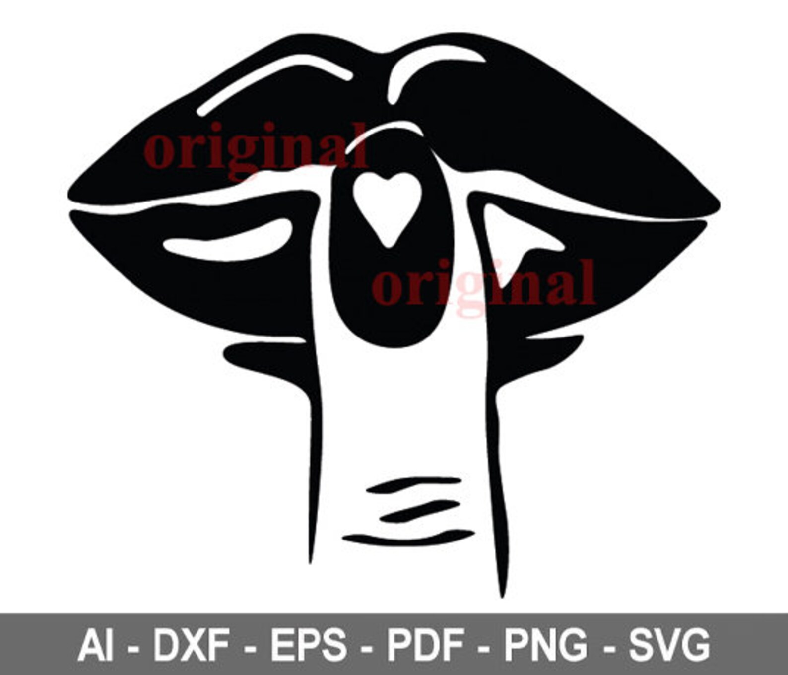 Lips Kiss Hand Finger Svg Sexy Lips Shhh Mean Mouth Attitude Etsy