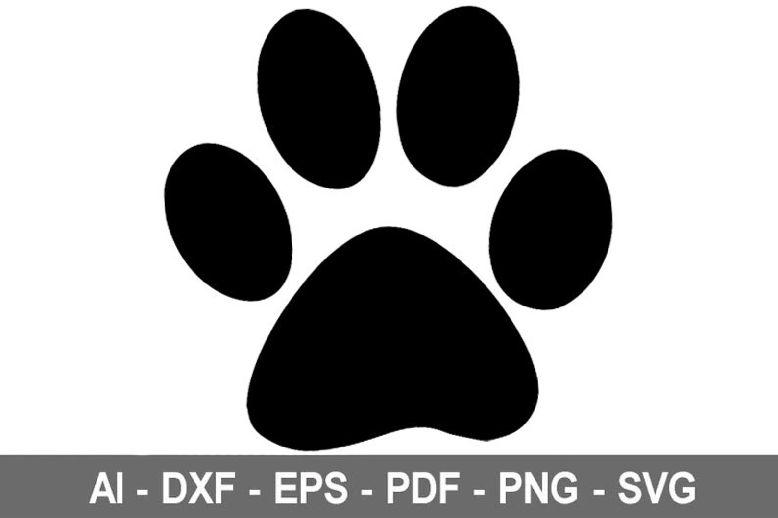 Tierpfote SVG Pfotenabdruck Pfote SVG Datei Hundepfote SVG | Etsy