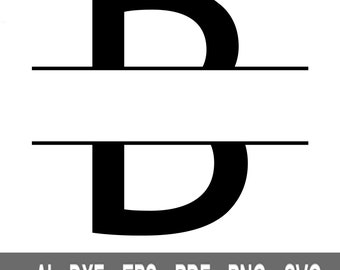Split Letter B Svg | Etsy