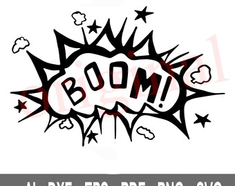Pow Boom Svg - Etsy