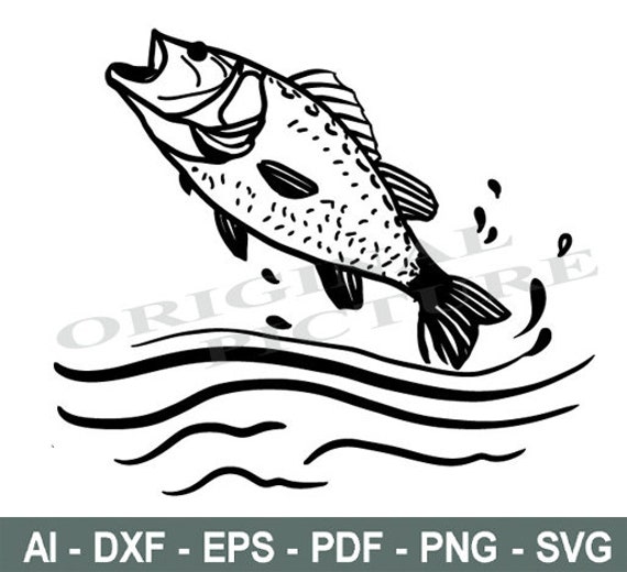 Fish Jumping Out Of Water Silhouette
