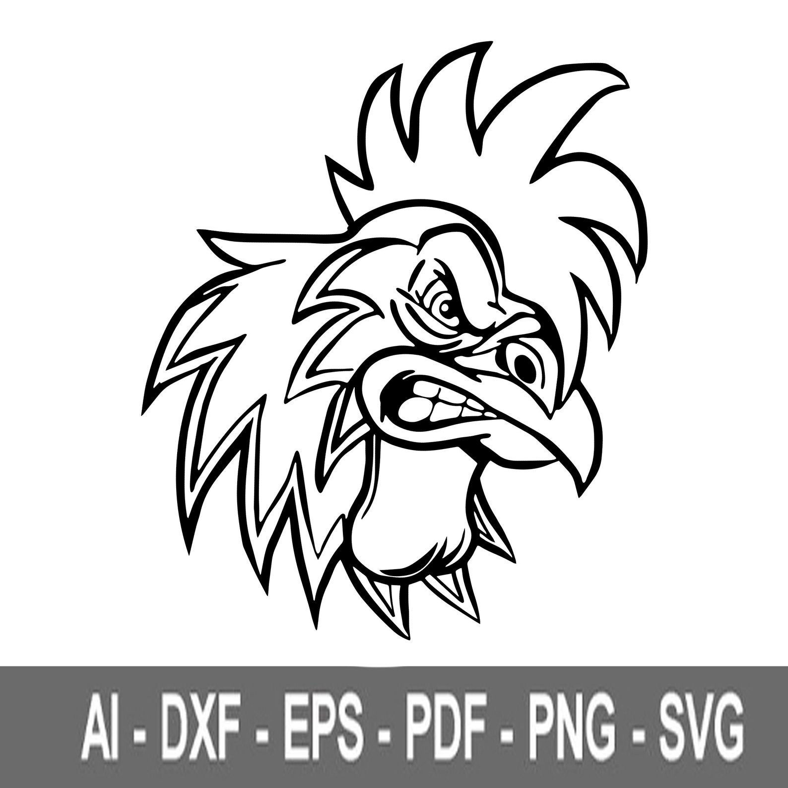 Rooster Svg Angry Rooster Svg Rooster Clipart Rooster Cut - Etsy UK