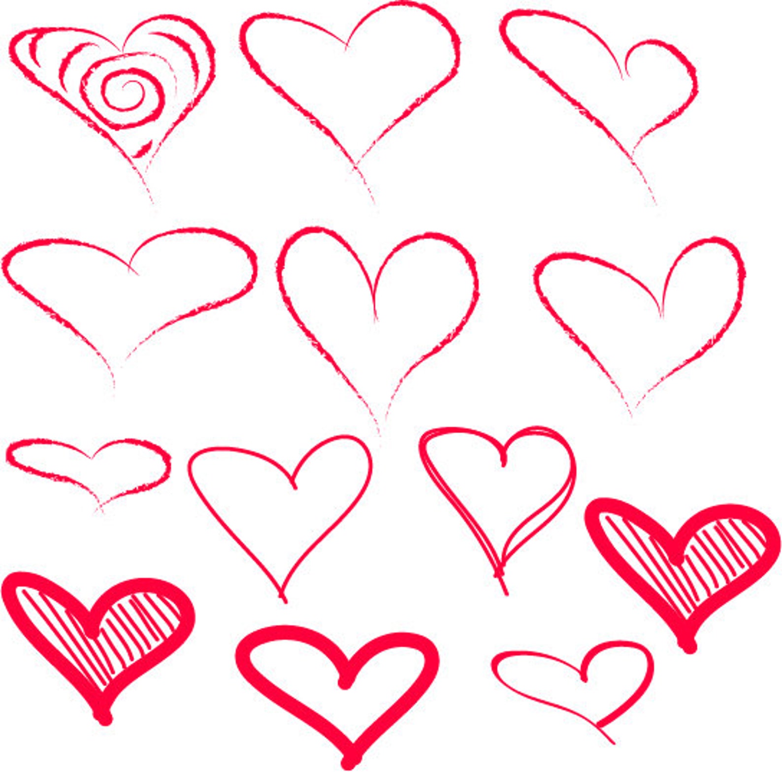 Cuori SVG Cuore SVG Cuore Dxf Cuori Dxf File di taglio del - Etsy Italia