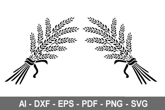 Blé svg Silhouette de blé Graines de gerbe de blé Stencil | Etsy France