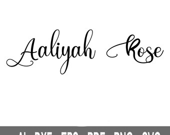 Aaliyah Name Svg - Etsy