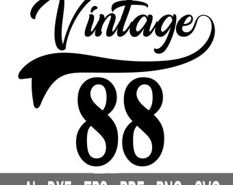 1988 Retro Svg - Etsy