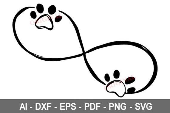 Pet Lover svg Infinity Paw Print svg Dog Mama svg Dog Lover svg png Dxf ...