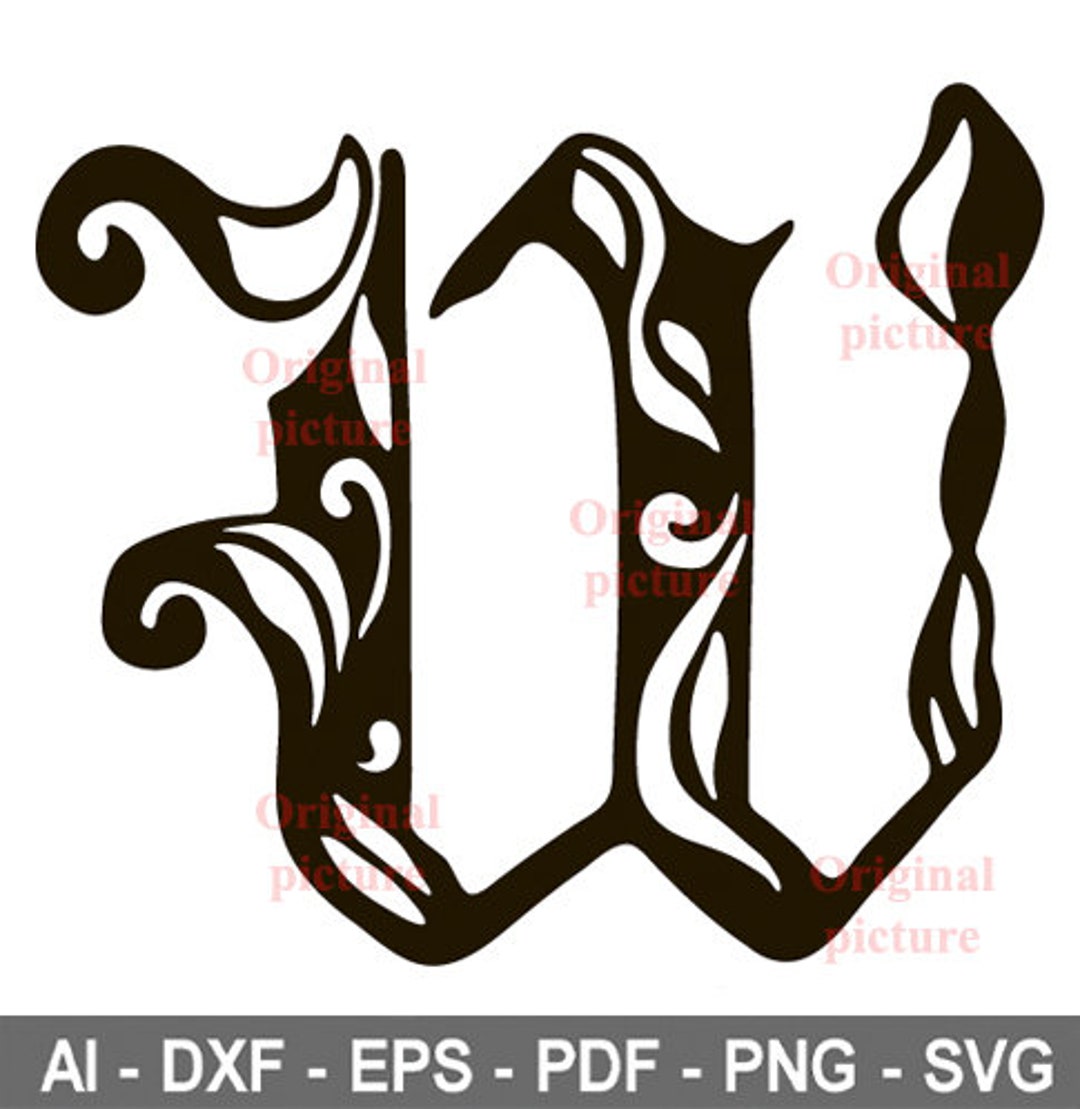 Pattern Alphabet Svg Hand Drawn Letter Svg Letter W Svg - Etsy Australia