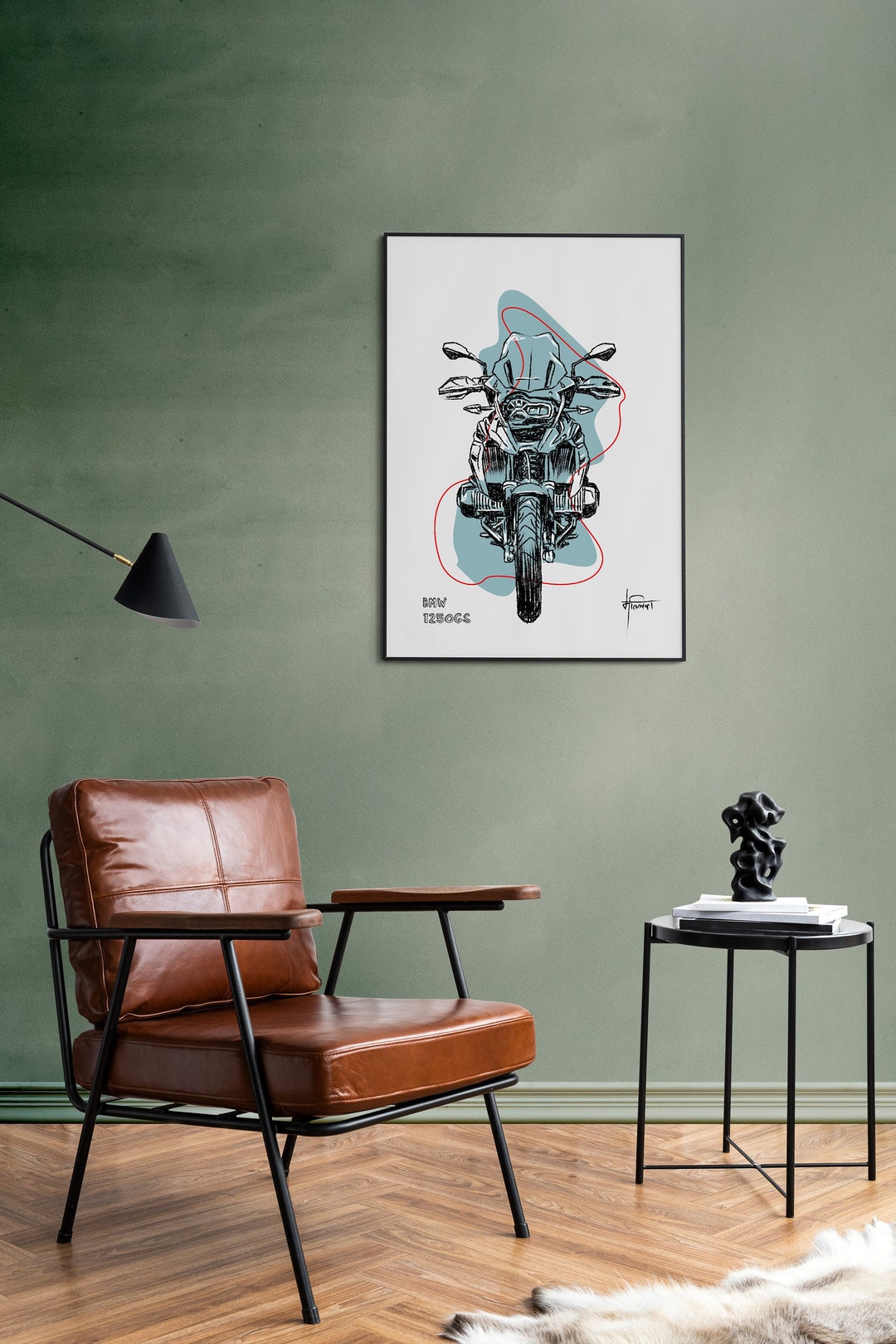 BMW 1250 GS Printable Motorcycle Wall Art in Blue . - Etsy