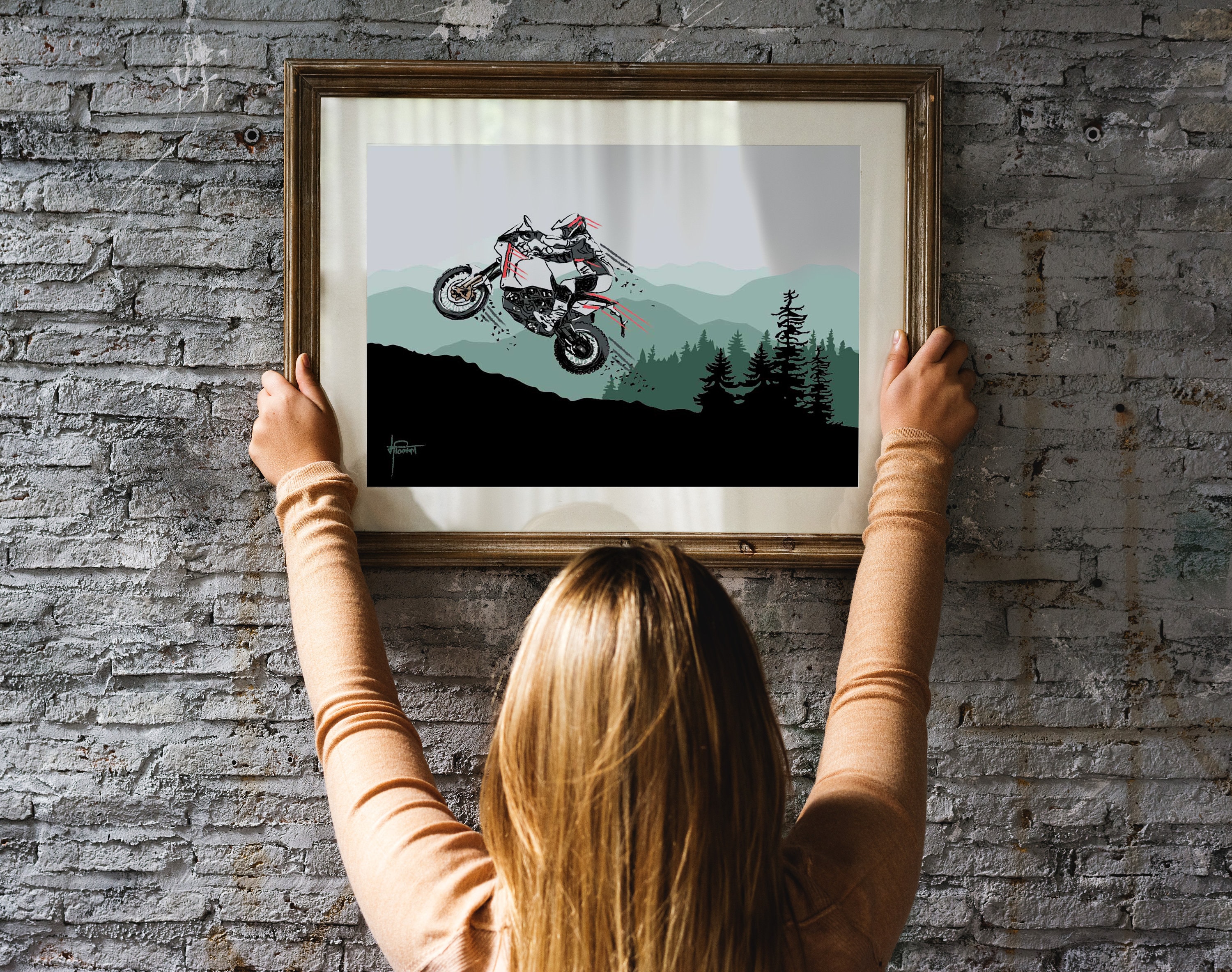Printable Motorcycle Wall Art of Ducati Desert X 2023. Downloadable Art ...
