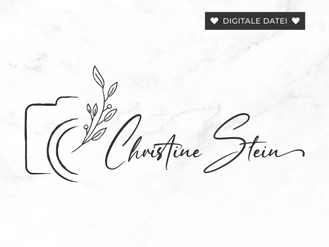 Camera Photography Logo Design Template, Calligraphy Signature Logo ...