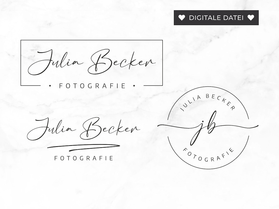 Modern Signature Logo Design, Name Logo Calligraphy Lettering, Simple ...