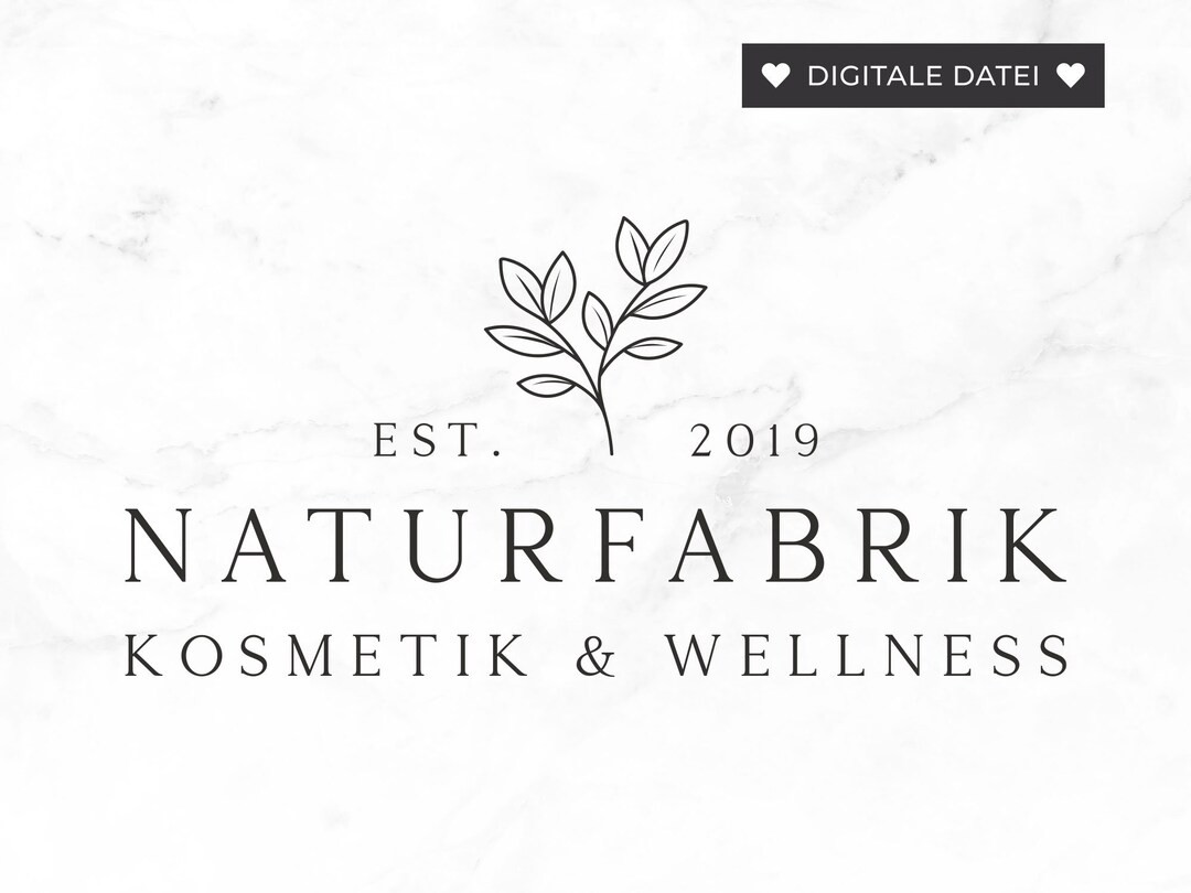 Zweig Grafik Kosmetik Logo Design Vorlage, Serif Font Wellness Logo ...