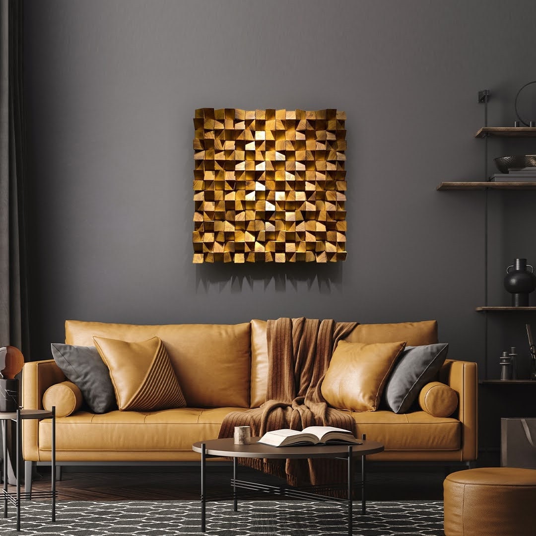 Wall Art 3D Acoustic Panel Custom Size Wood Wall Sculpture - Etsy