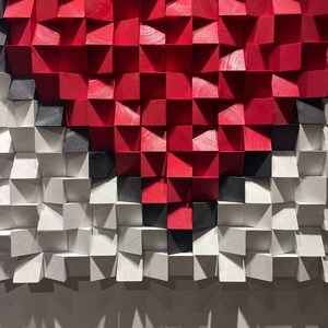 Heart Wall Decor, Wood Blocks Wall Panel, Valentine Gift for Couple ...