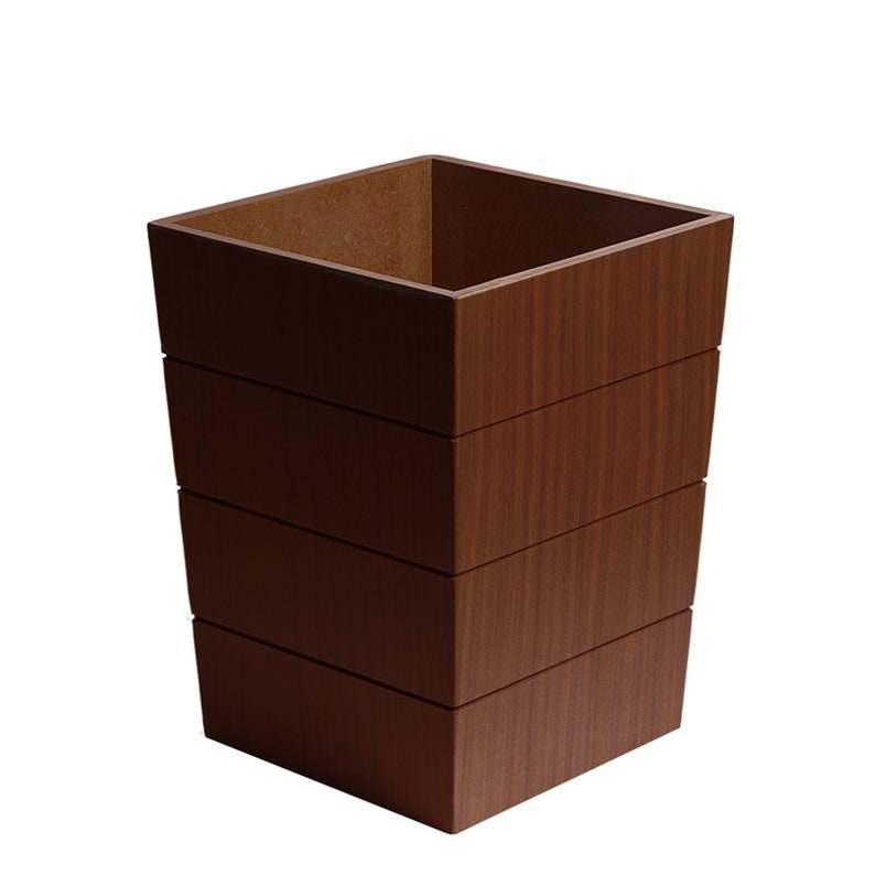 Geometric Trash Bin Wooden Office Decor Oak Trash Can - Etsy