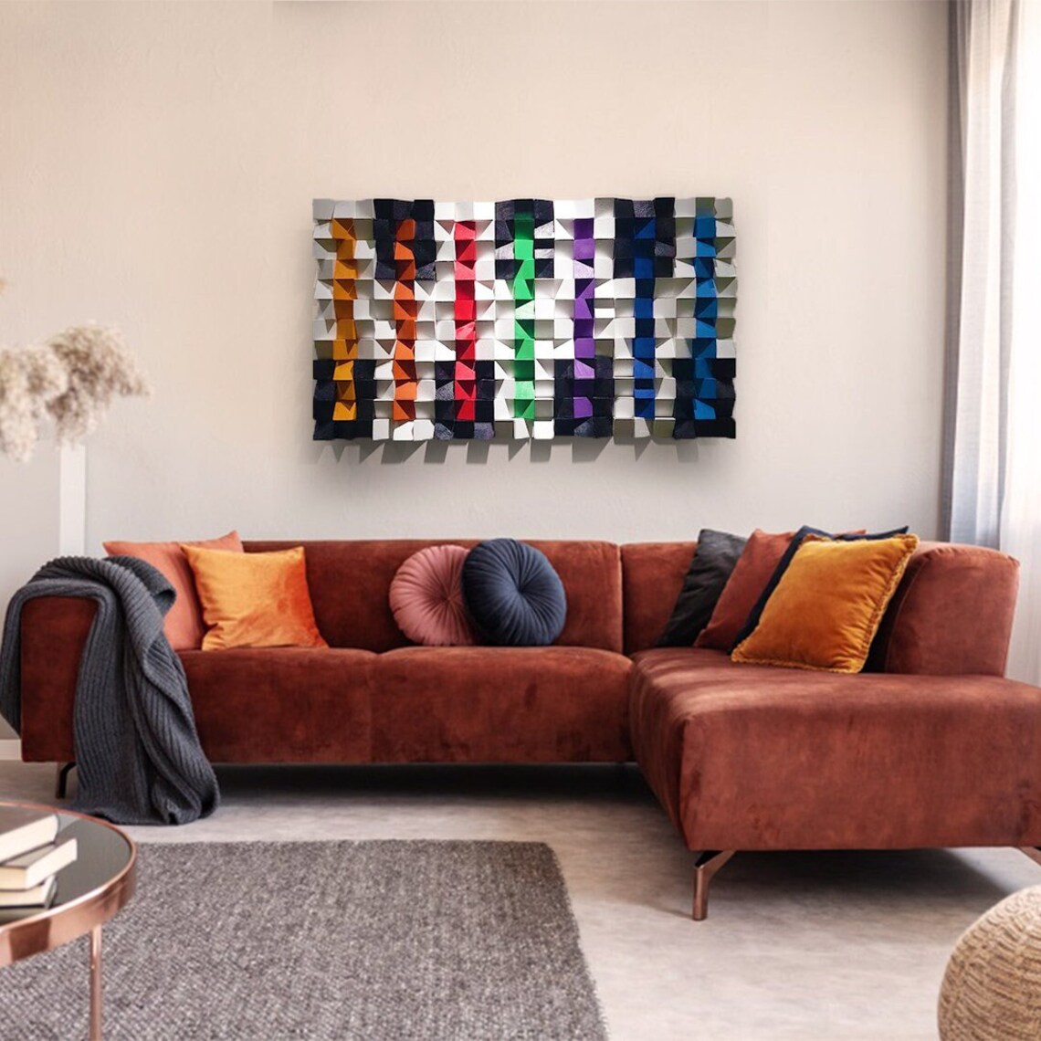 Soundproof Panel Wood Sound Diffuser Acoustic Wood Wall Art - Etsy