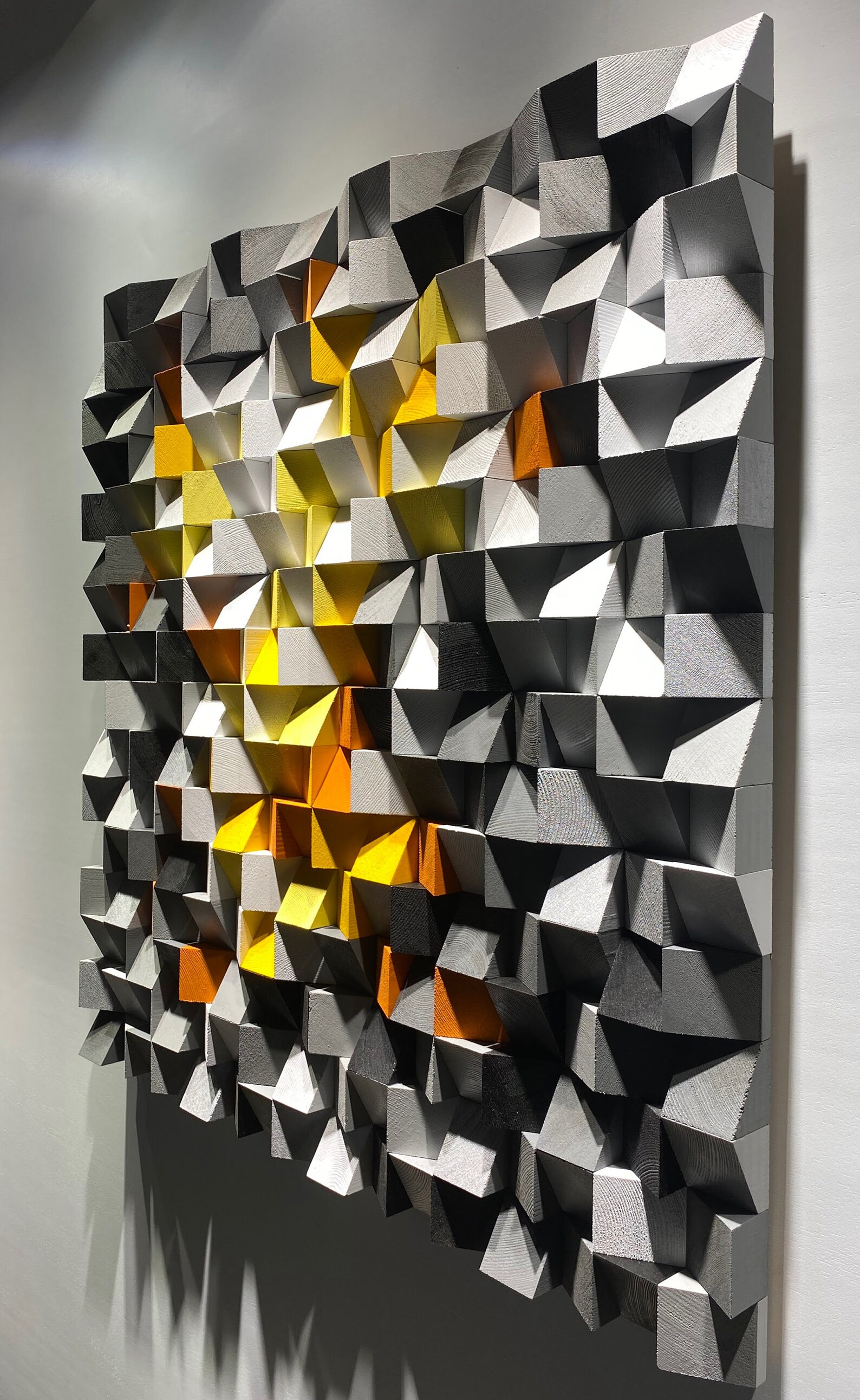 Acoustic Diffuser Panel Wood Sound Diffuser Yellow and Gray - Etsy