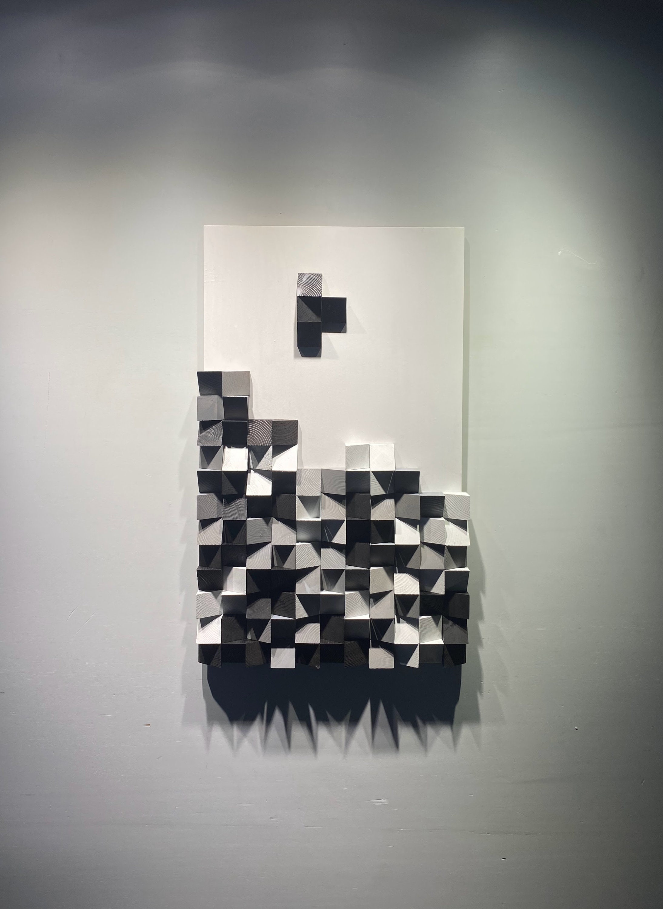 Tetris Wall Art Wooden Blocks Tetris Art Black White and - Etsy