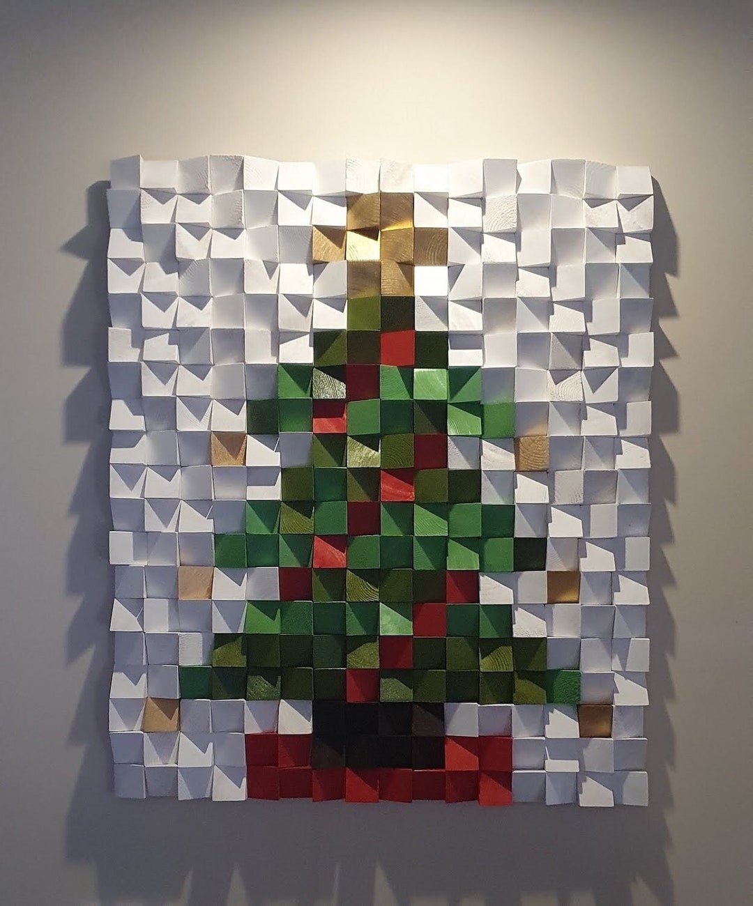 Wall Tree Art, 3D Wood Wall Art, Festive Home Decor, Housewarming Wall ...