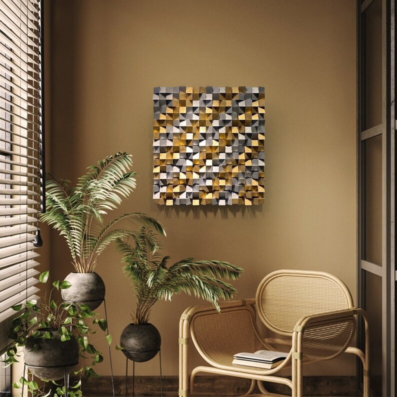 Abstract 3D Wall Art Wooden Home Decor Oversized Wall Art - Etsy