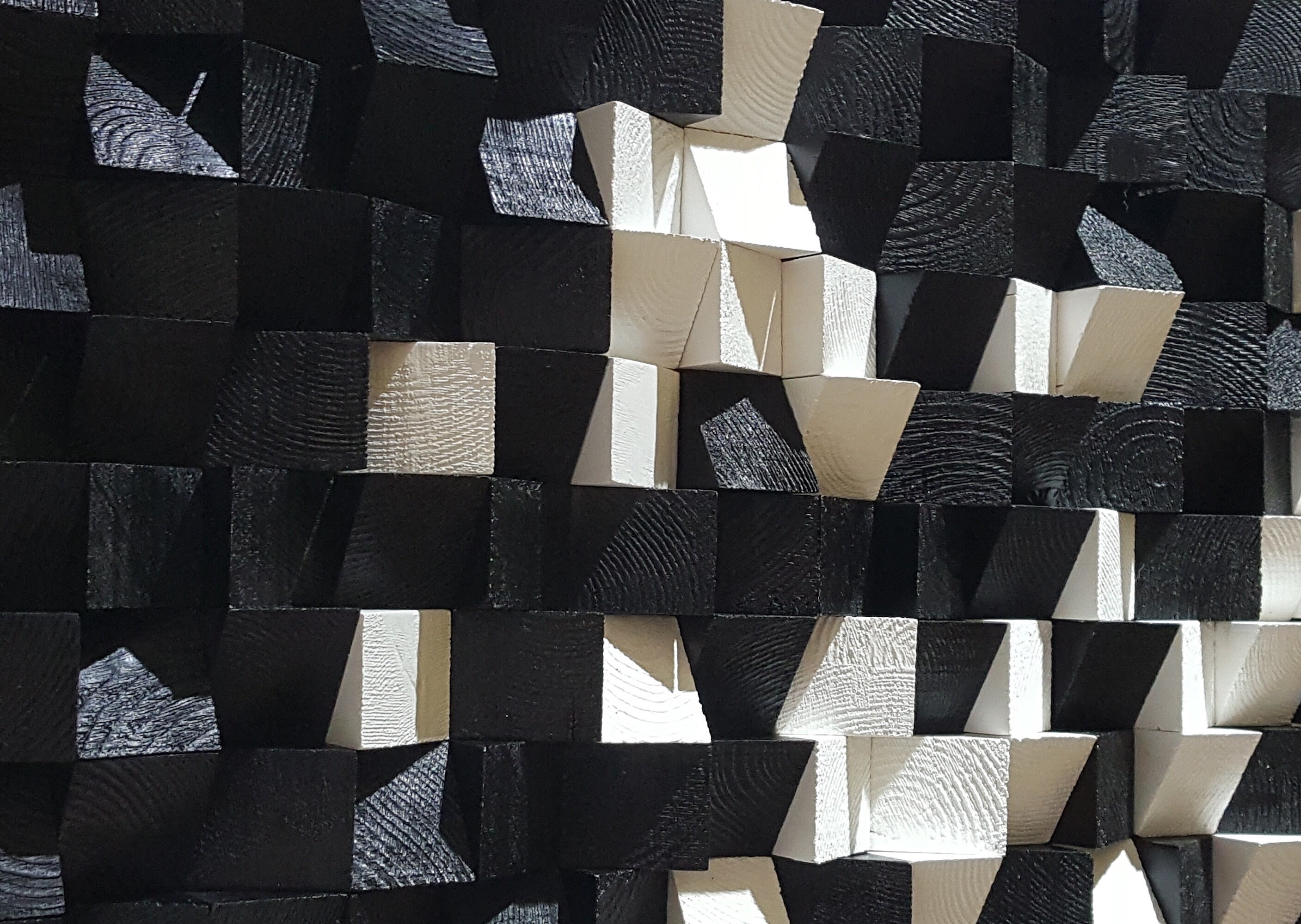 Black and White Sound Diffuser Wall Art Reclaimed Wood Wall - Etsy