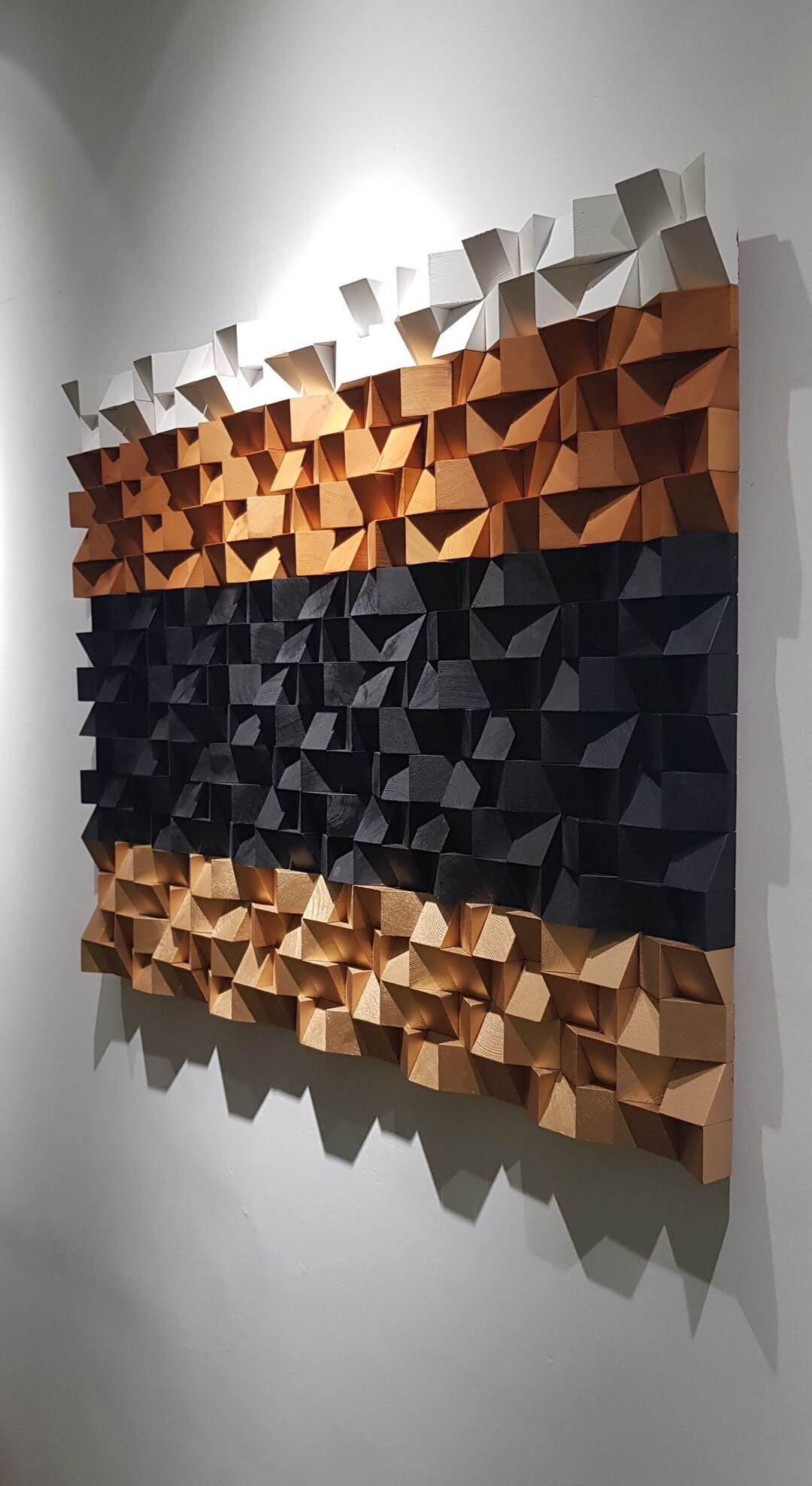 Acoustic Panel 3D Wood Wall Art, Sound Diffuser, Wood Wall Sculpture ...