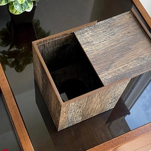 Vintage Gray Tissue Box Cover Square Wooden Box Cover for - Etsy