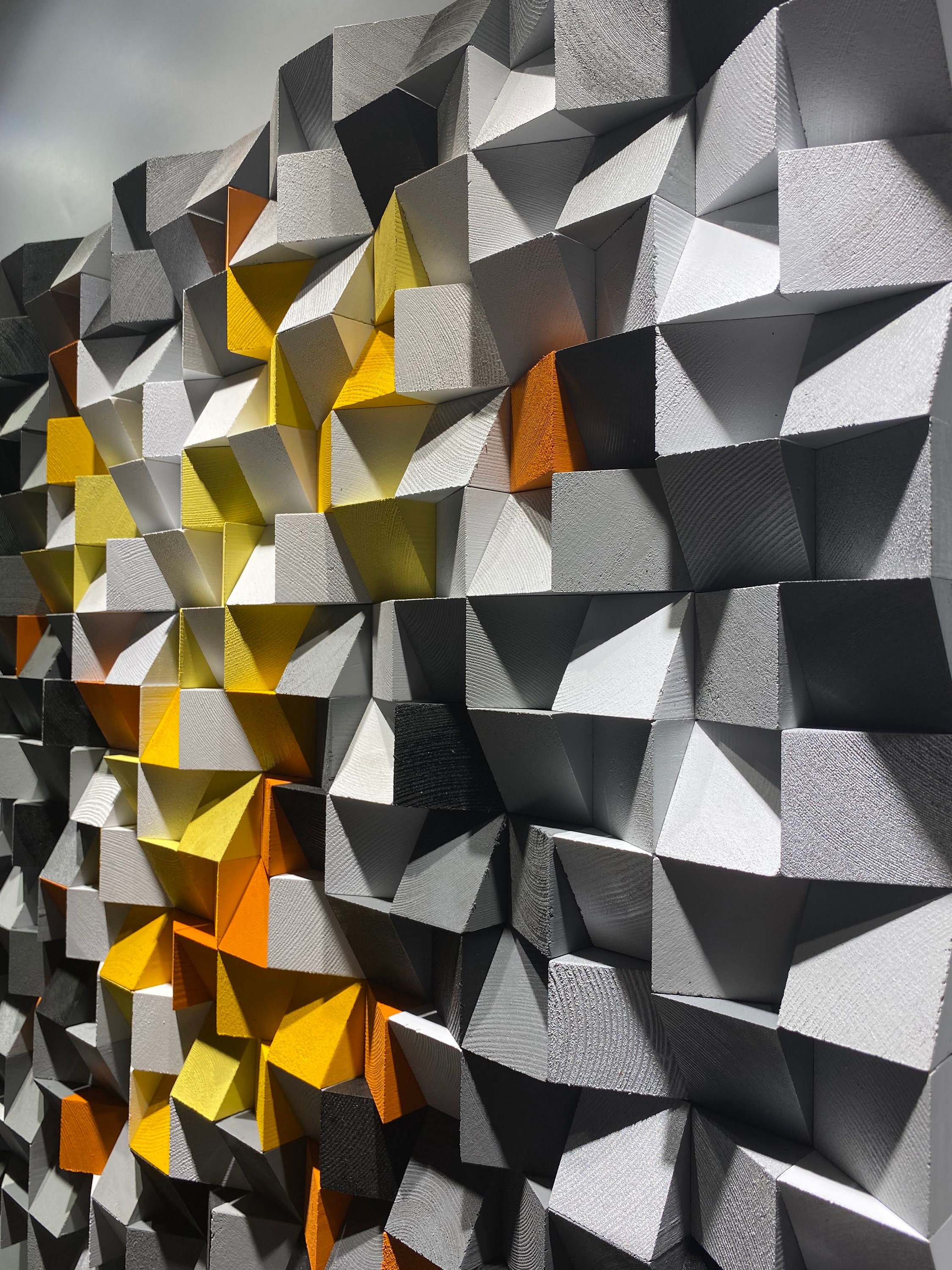 Acoustic Diffuser Panel Wood Sound Diffuser Yellow and Gray - Etsy