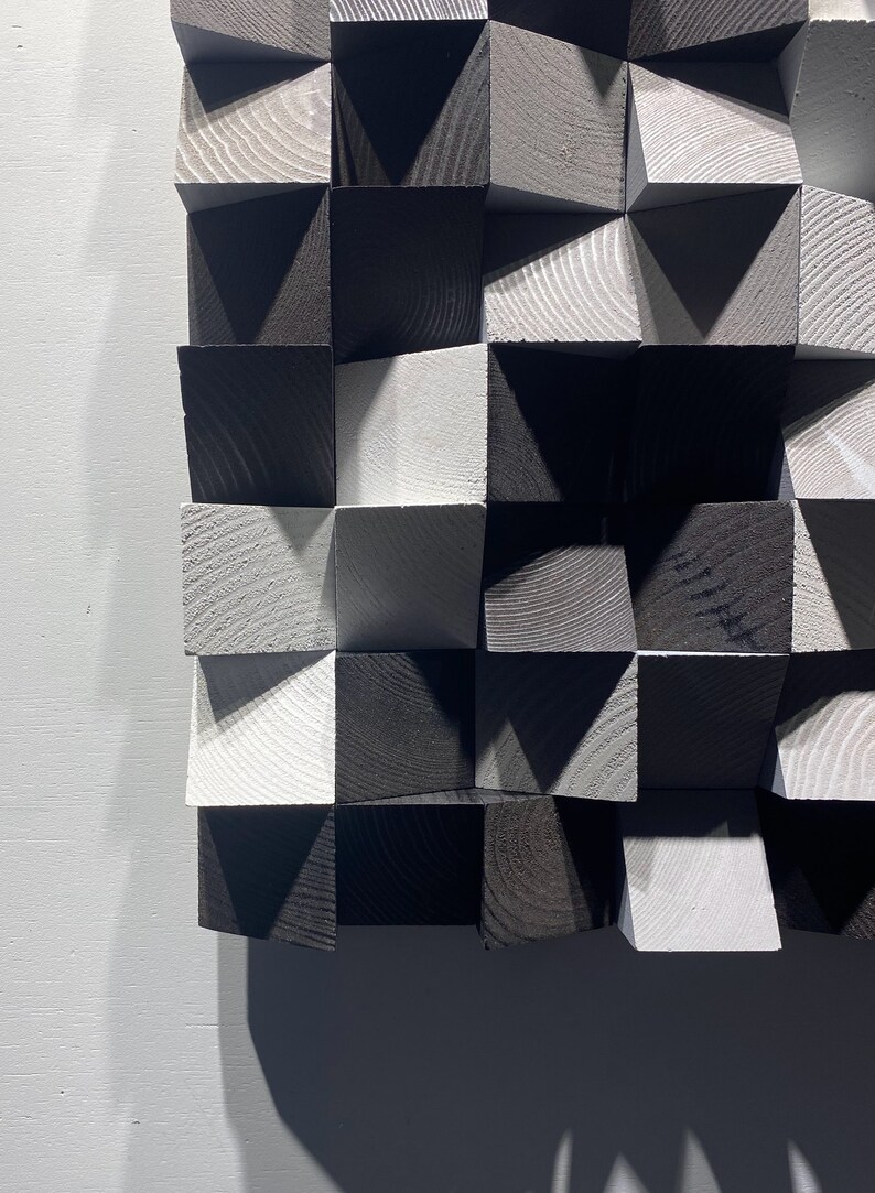 Tetris Wall Art Wooden Blocks Tetris Art Black White and - Etsy