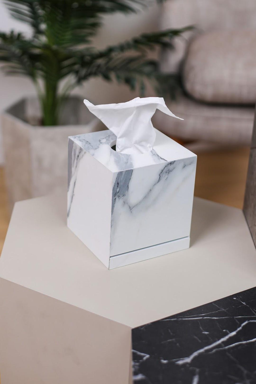 Marble Texture Square Tissue Box Covers, Handcrafted Marble Tissue ...