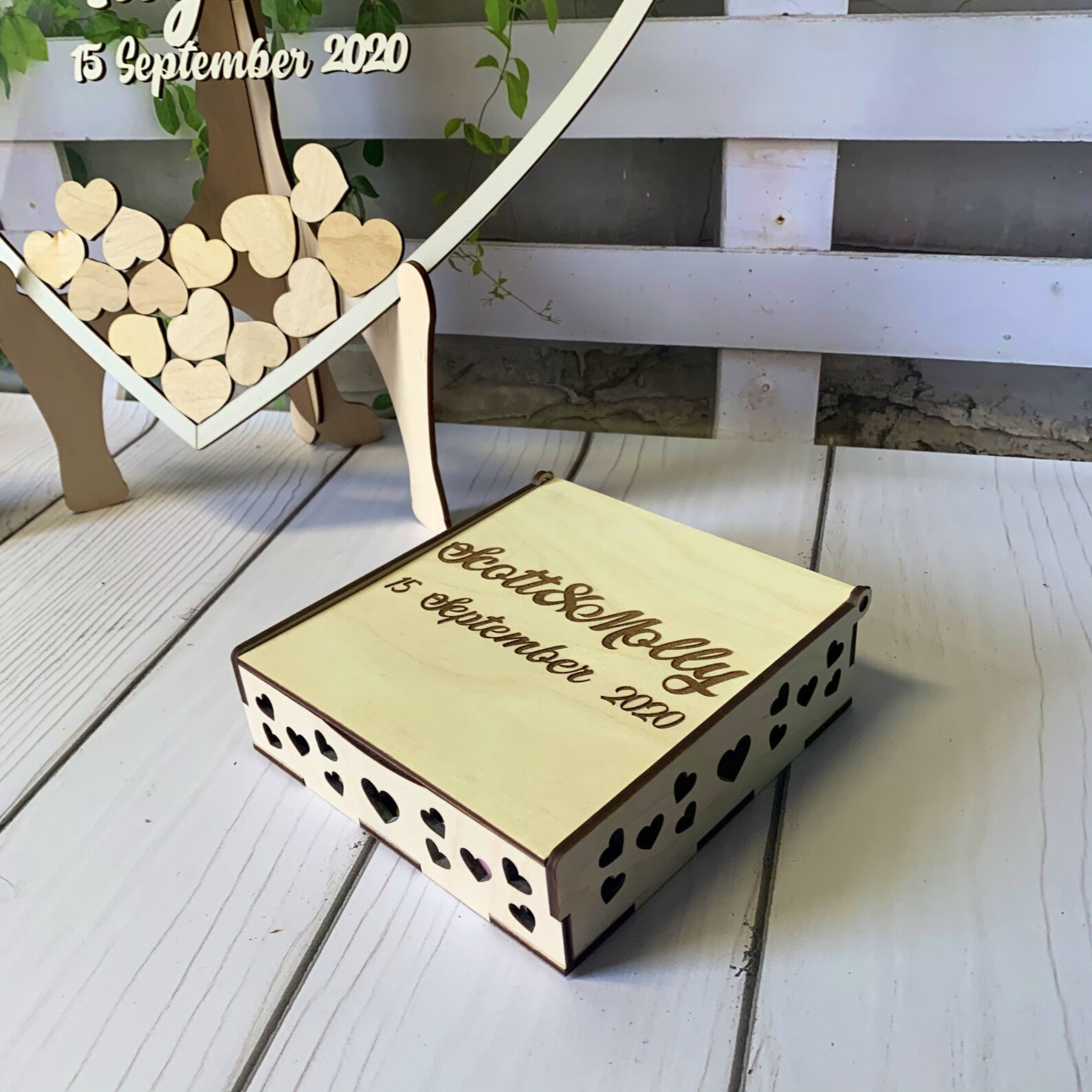 Acrylic heart shaped wedding guest book | Etsy