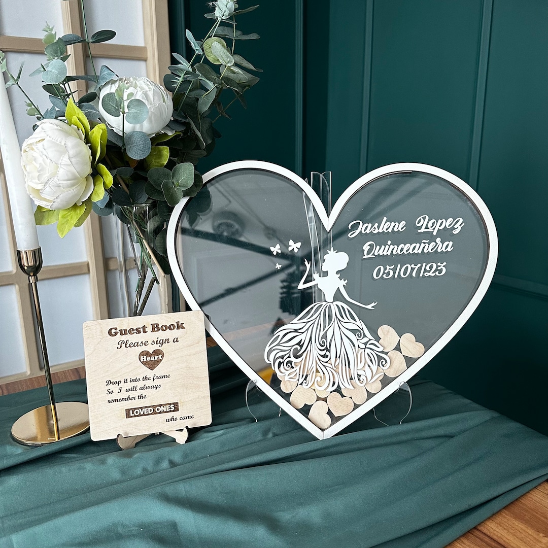 Quinceanera Guest Book Alternative Mis Quince Anos Birthday Acrylic ...