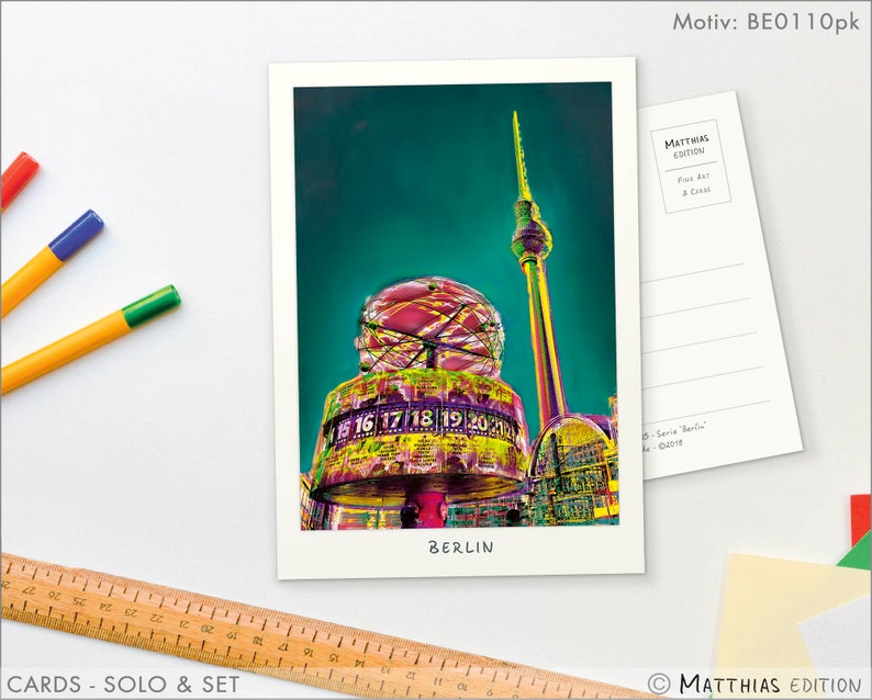 Berlin Cards - Single or Sets, From Reichstag to Alexander Place, High ...