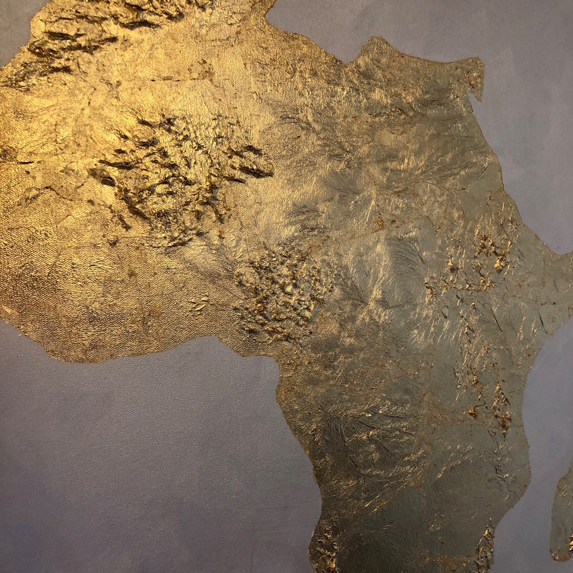 Gold Leaf Map of Africa Africa Map Africa Love Map of Africa African ...