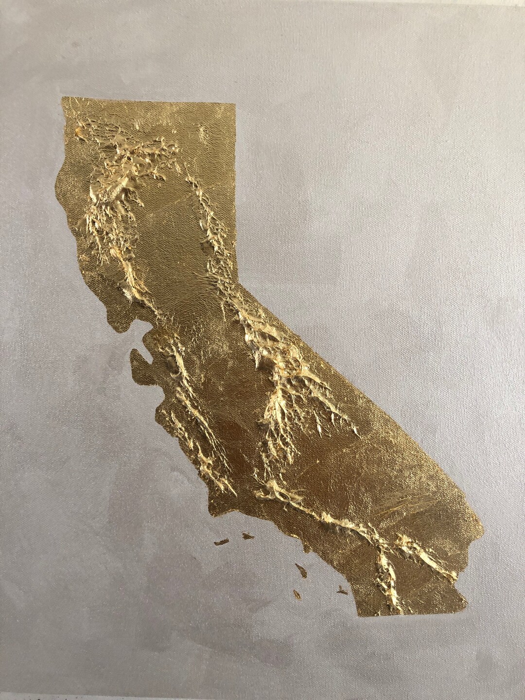 Gold Leaf Map of California Custom Map Choose Your State or Country ...