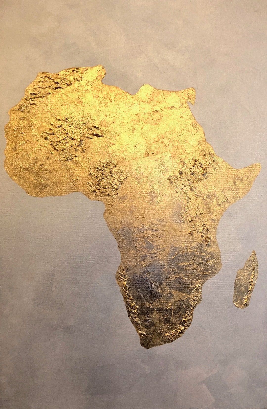 Gold Leaf Map of Africa Africa Map Africa Love Map of Africa African ...